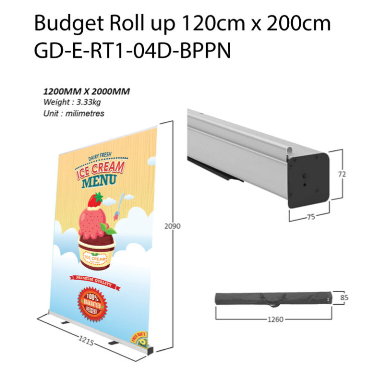 Budget Roll Up – Stands and Signs