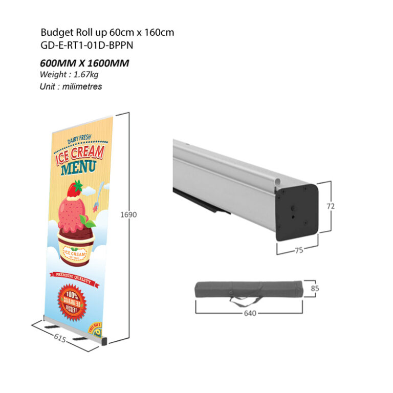 Budget Roll Up – Stands and Signs