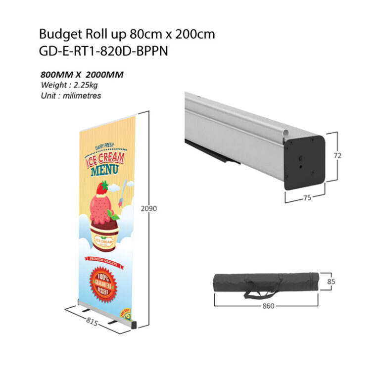 Budget Roll Up – Stands and Signs