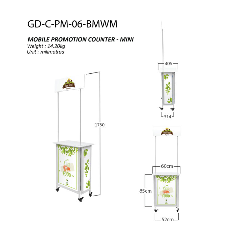 Mobile Promotion Counter – Small – Stands and Signs